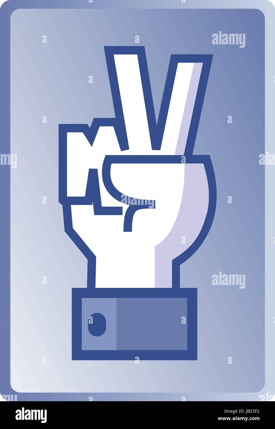 Winner sign, universal hand symbol, vector Stock Vector Image & Art - Alamy