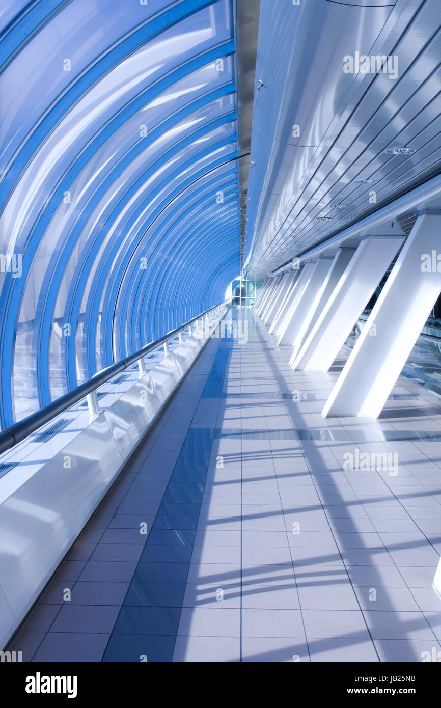 Conceptual office bridge endless passage Stock Photo - Alamy