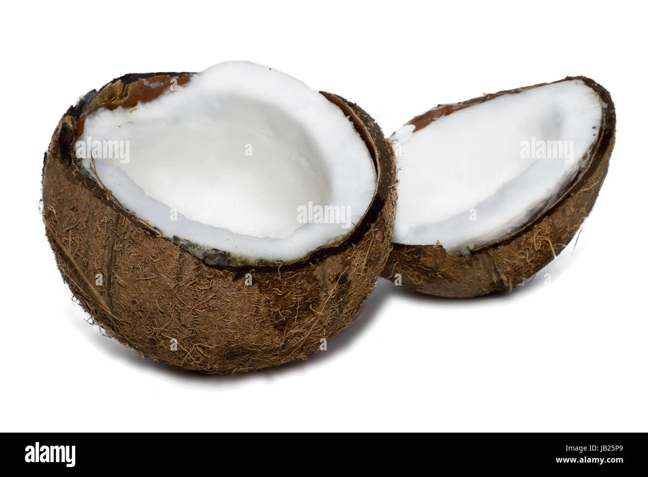Fresh coconut on white isolated background Stock Photo - Alamy