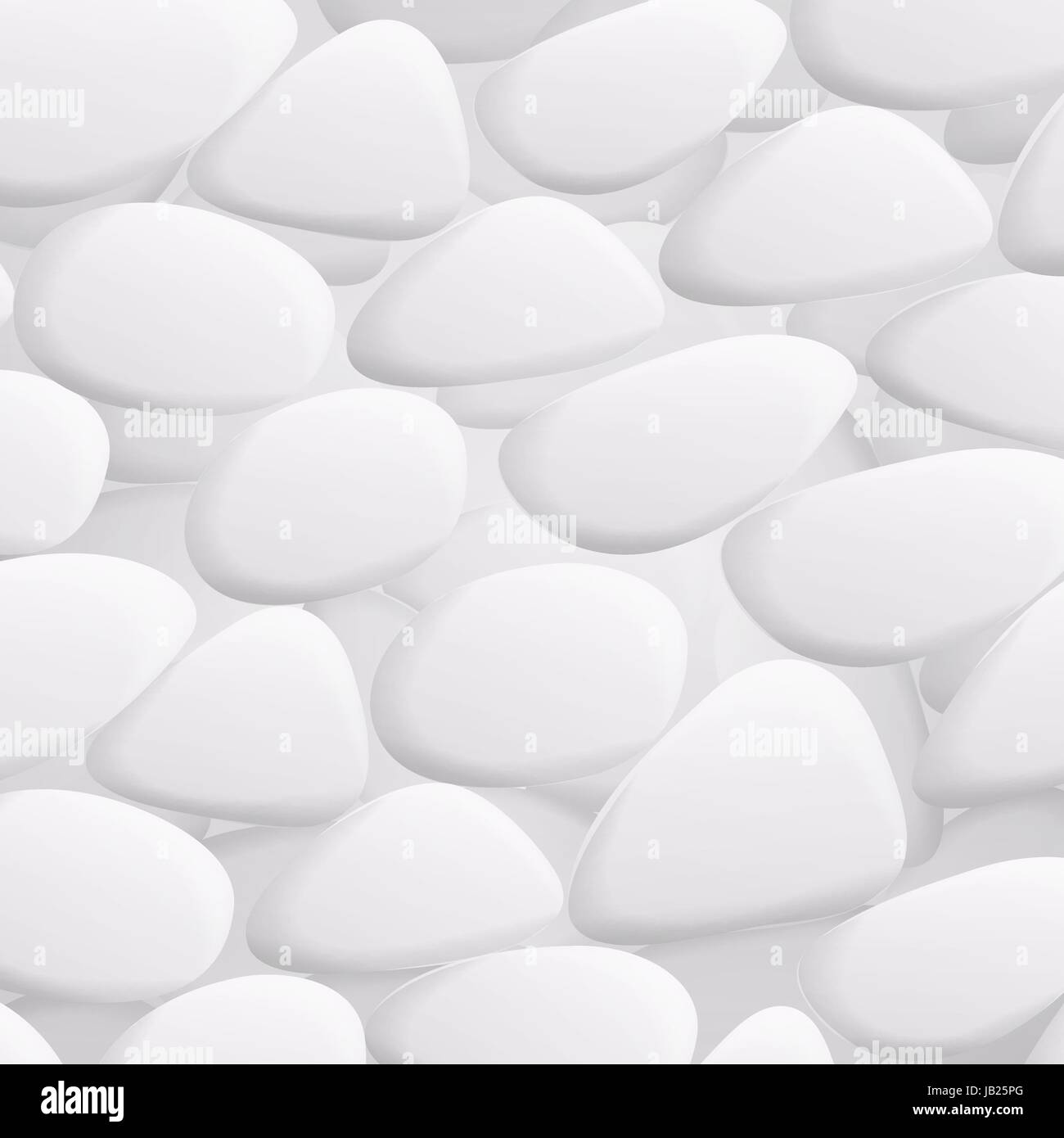 White Pebble Vector. Natural Realistic 3d Stones Of Different Shapes ...