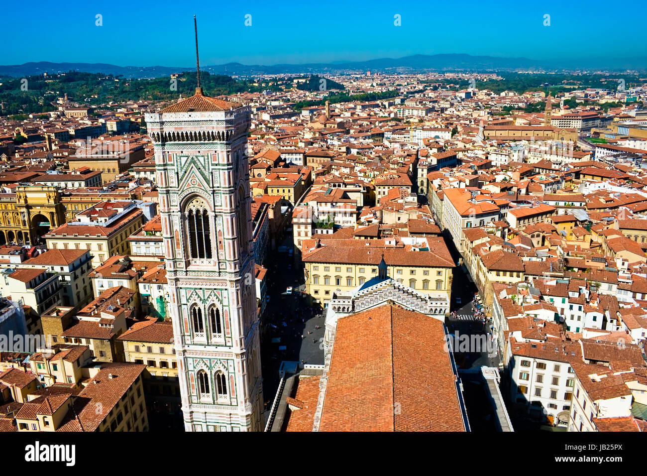 The panorama of Florence old city, Italy Stock Photo - Alamy