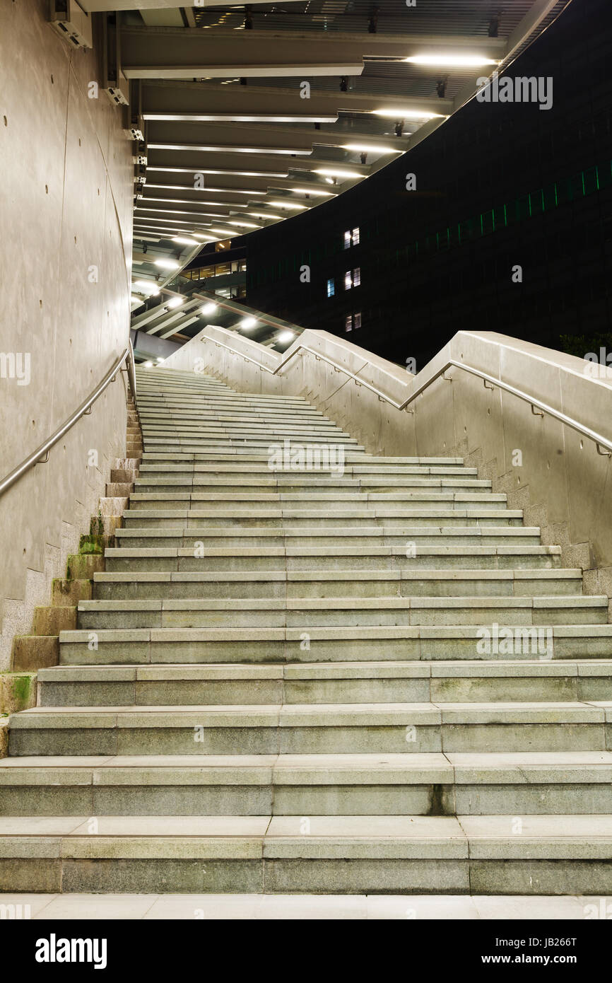 Staircase at night Stock Photo - Alamy
