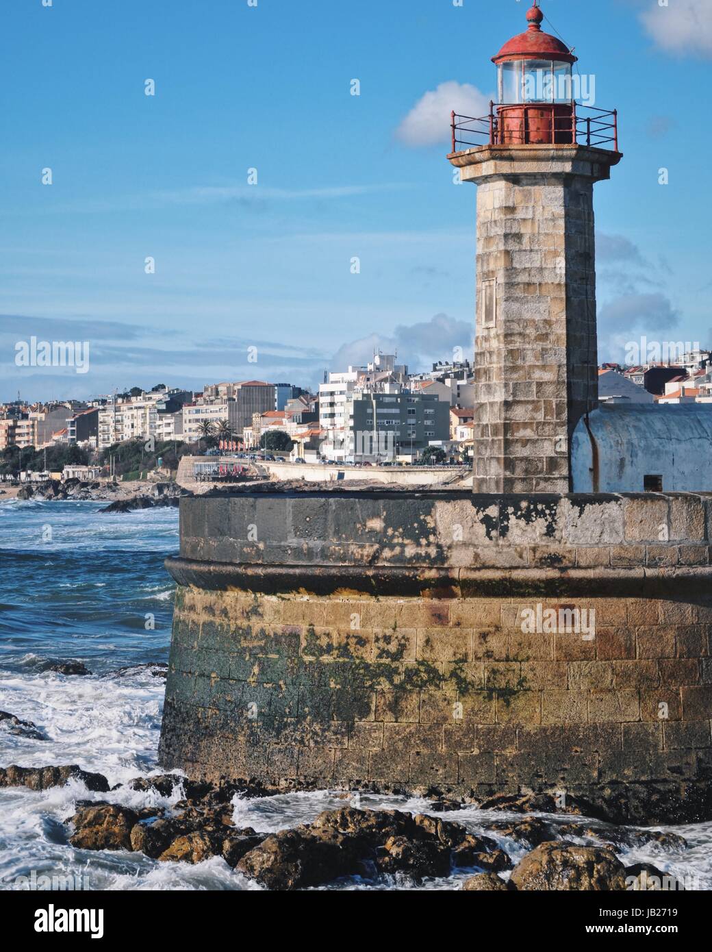 Porto lighthouse stone pier hi-res stock photography and images - Alamy