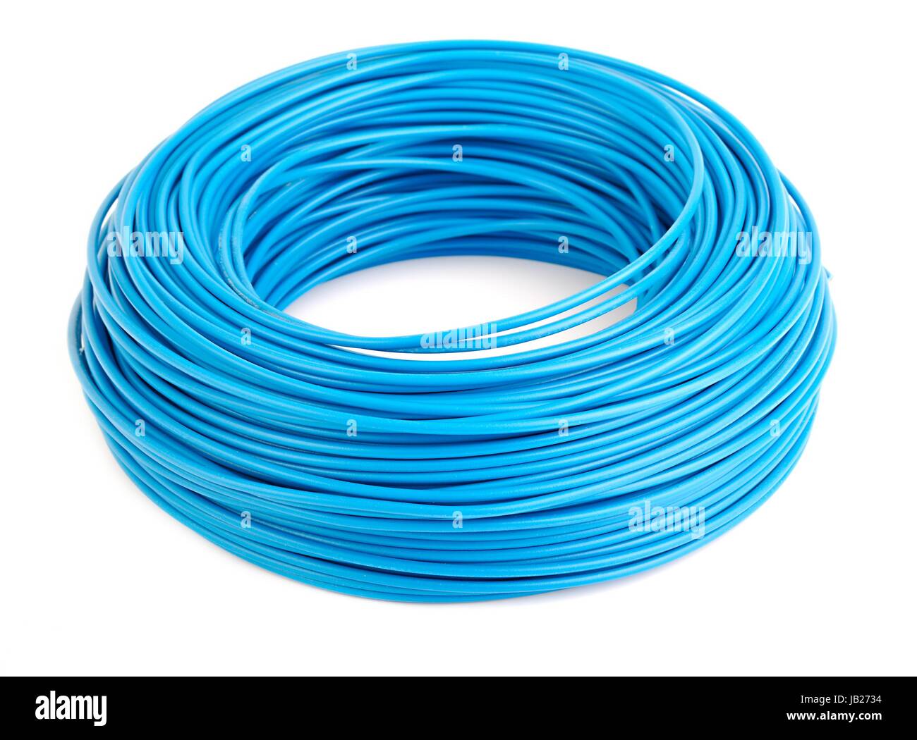 Roll of blue electic wire Stock Photo - Alamy