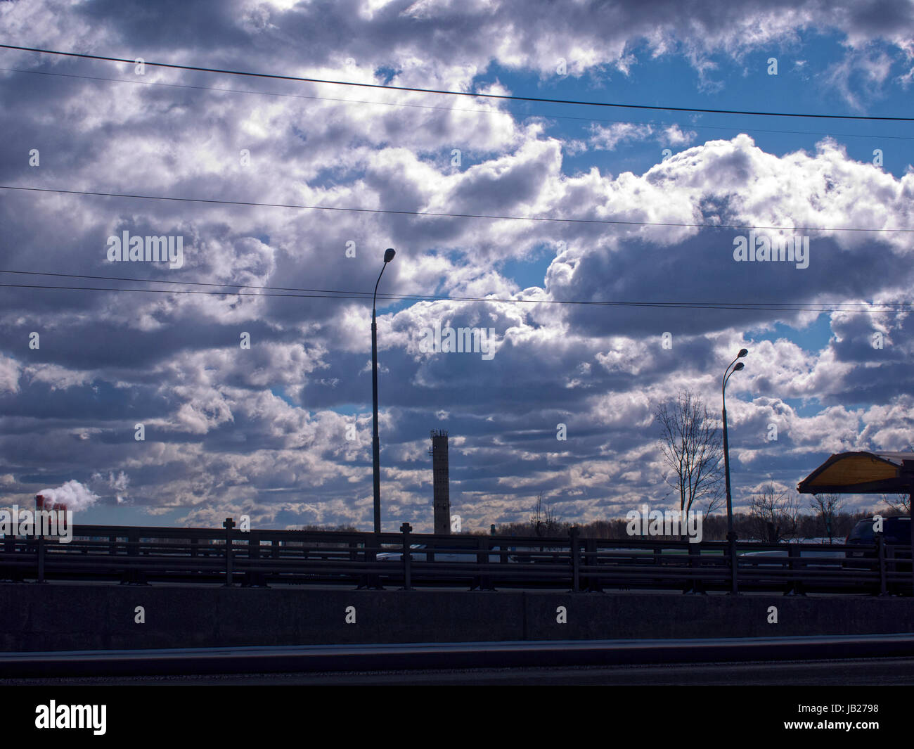 pipe on the background of the cloudy sky, Moscow Stock Photo - Alamy