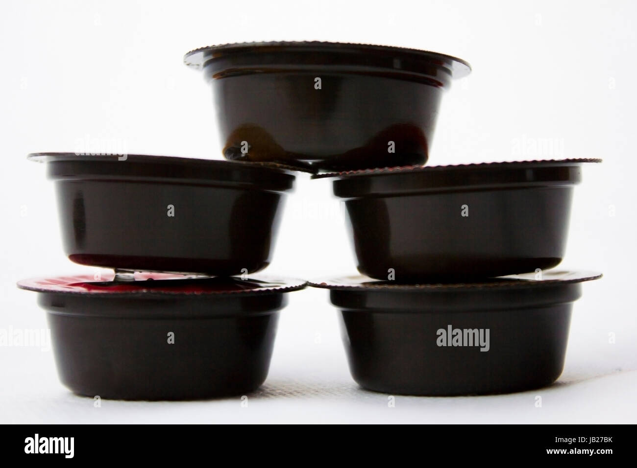 Coffee Capsules collection on a white background Stock Photo - Alamy