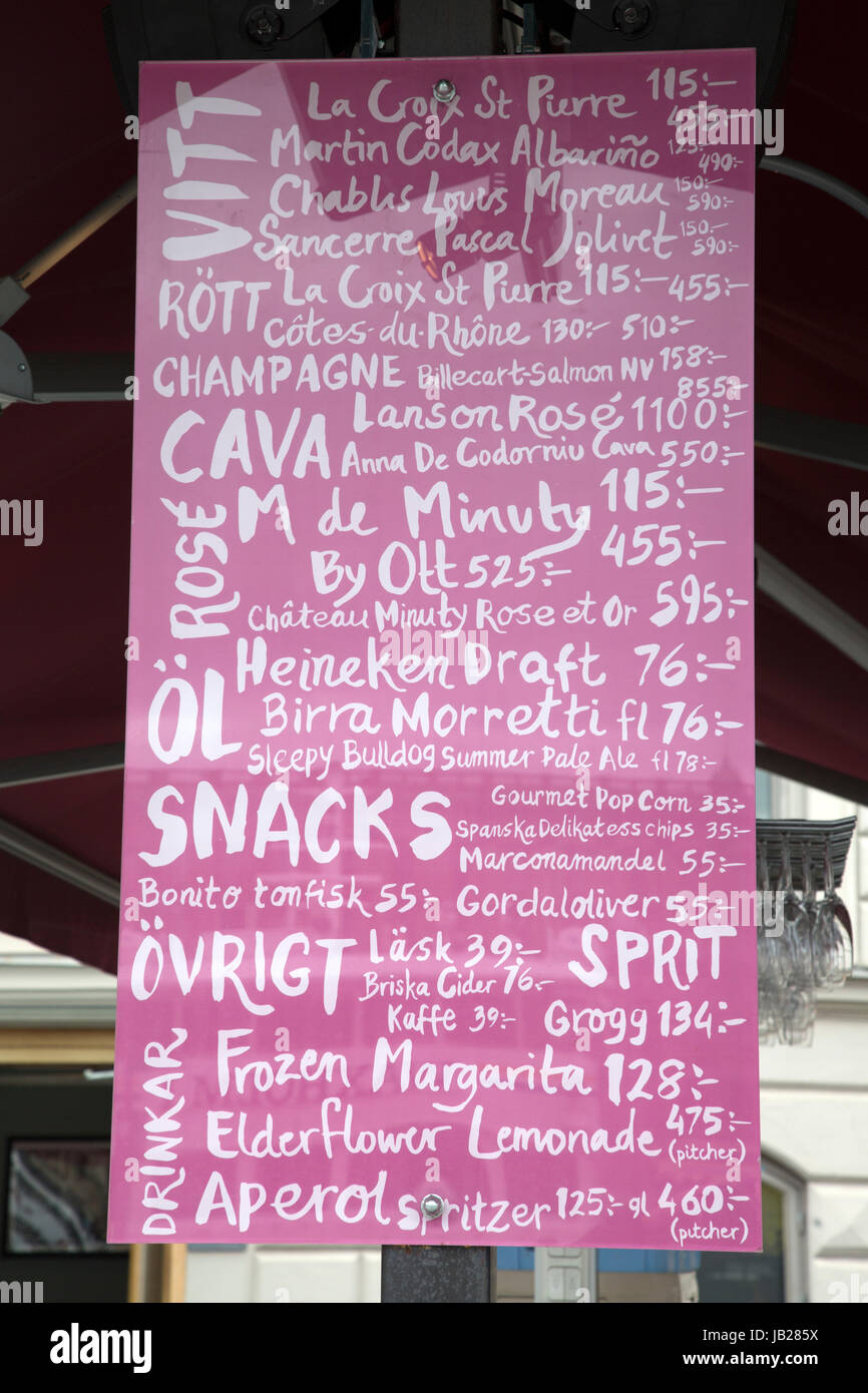 Scandinavian Drink Menus