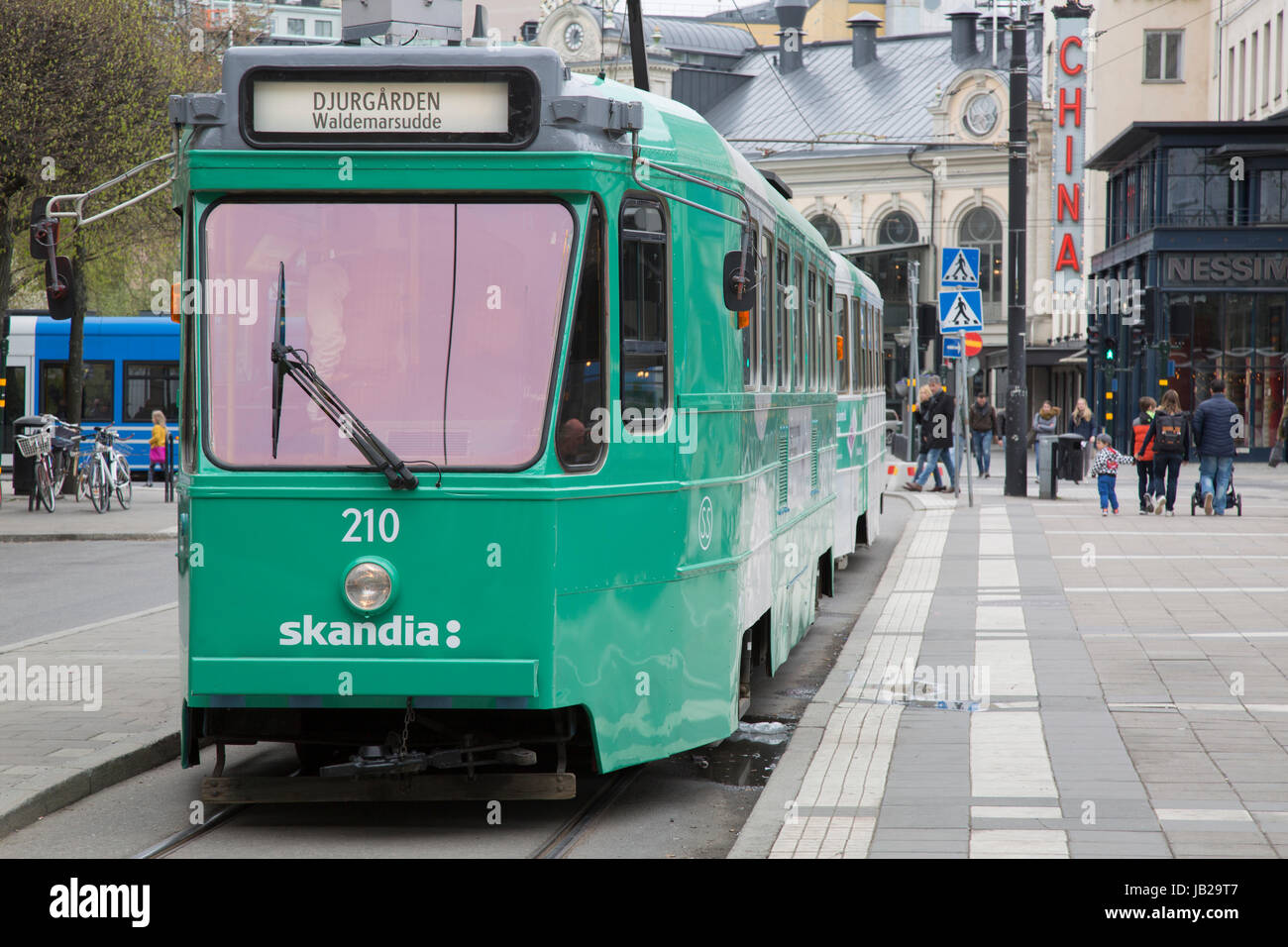 Tram in Norrmalmstorg Square, Stockholm, Sweden Stock Photo - Alamy
