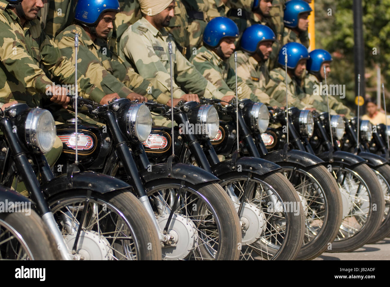 Motorbike display team of the Indian Army riding down the Raj Path in ...