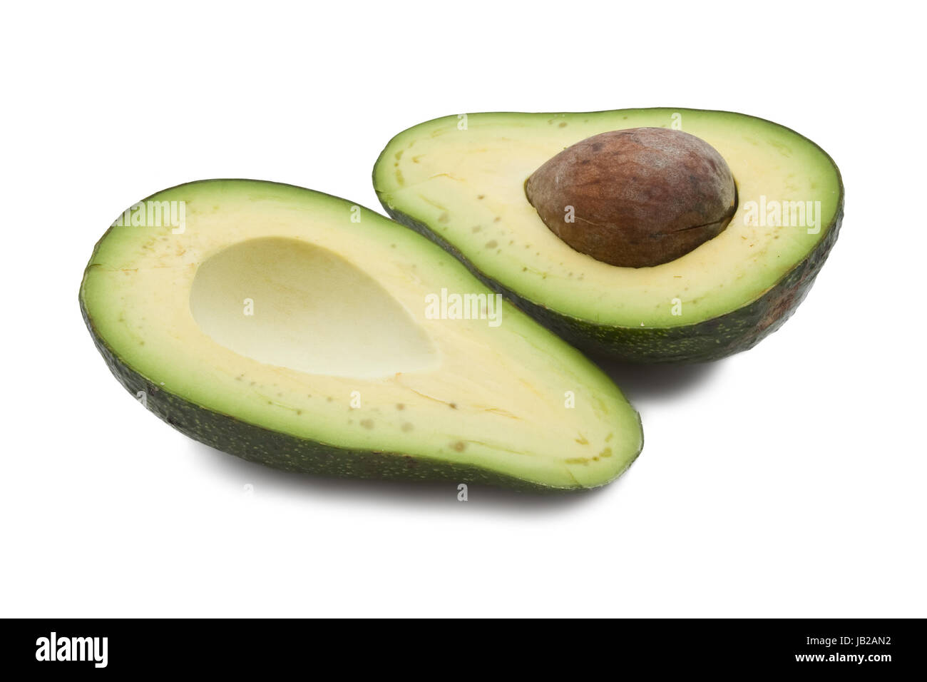 Open avocado isolated on white background Stock Photo - Alamy