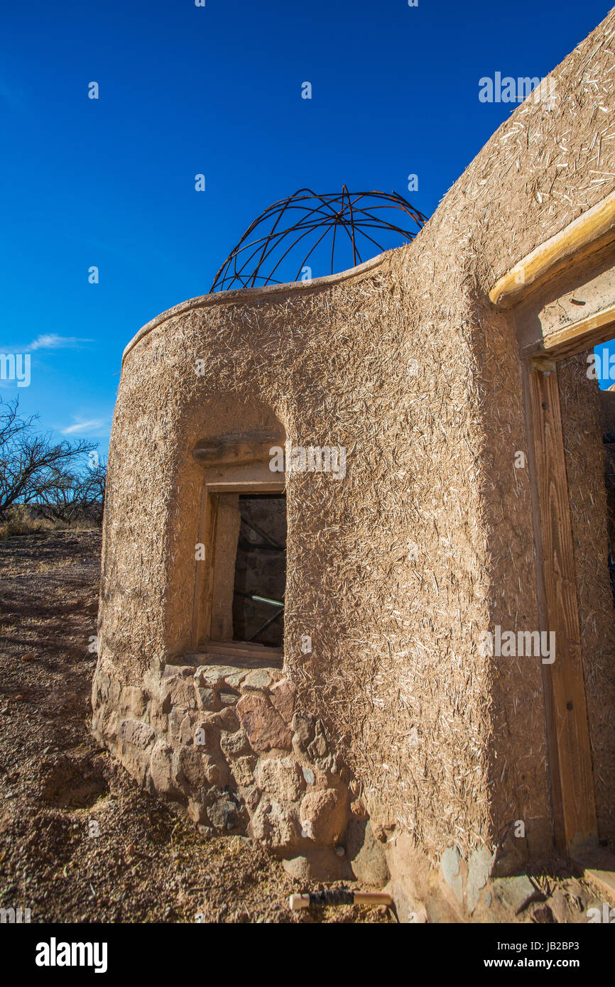 Wall Detail From Cob Construction Project Stock Photo - Alamy