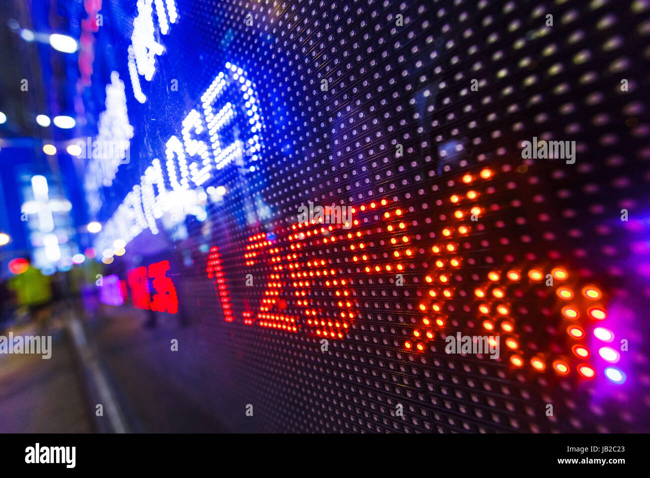 Stock market data on display Stock Photo - Alamy