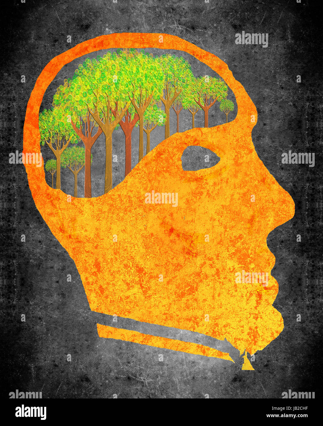 thinking green concept illustration Stock Photo - Alamy