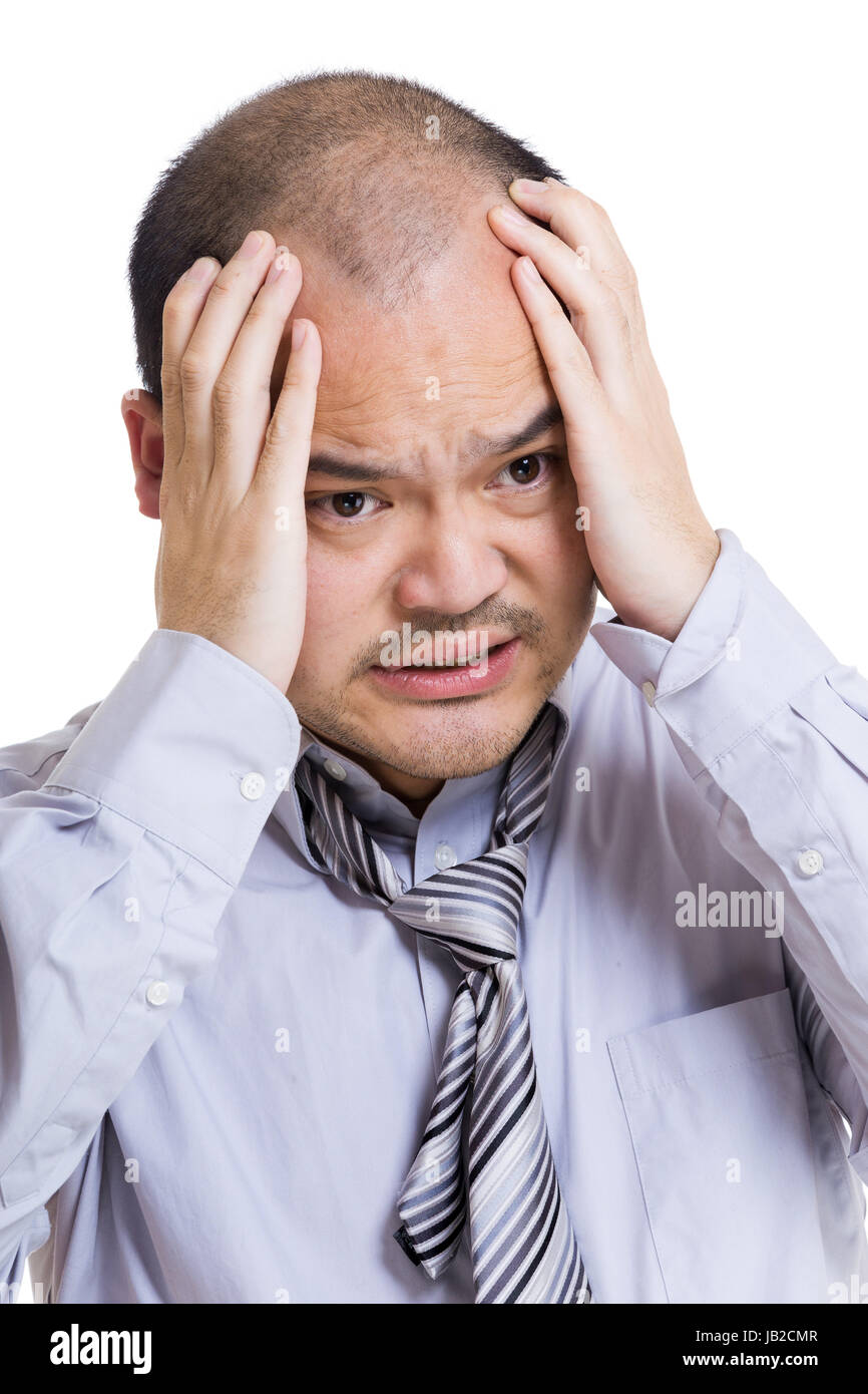 Stressed out businessman Stock Photo - Alamy