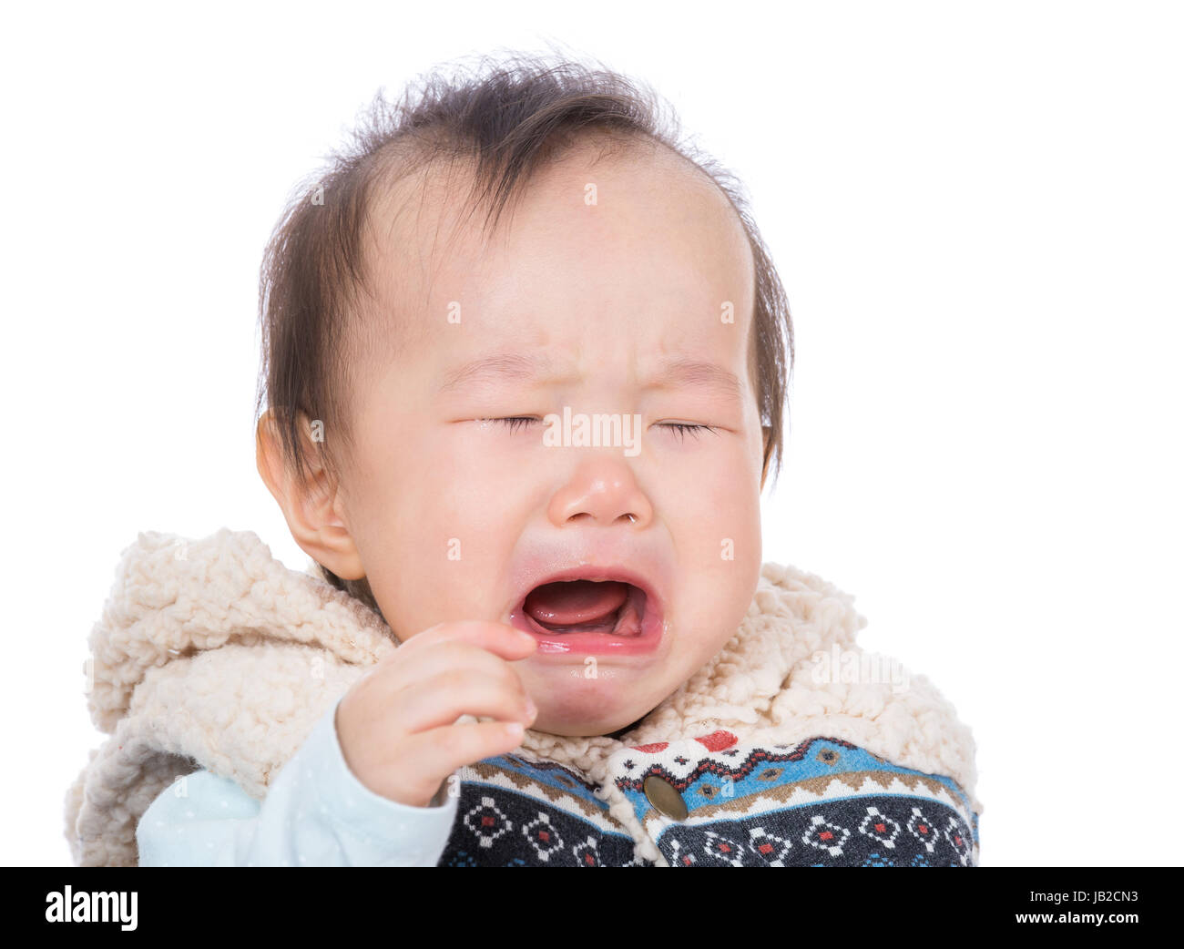 Asian baby girl crying Stock Photo - Alamy