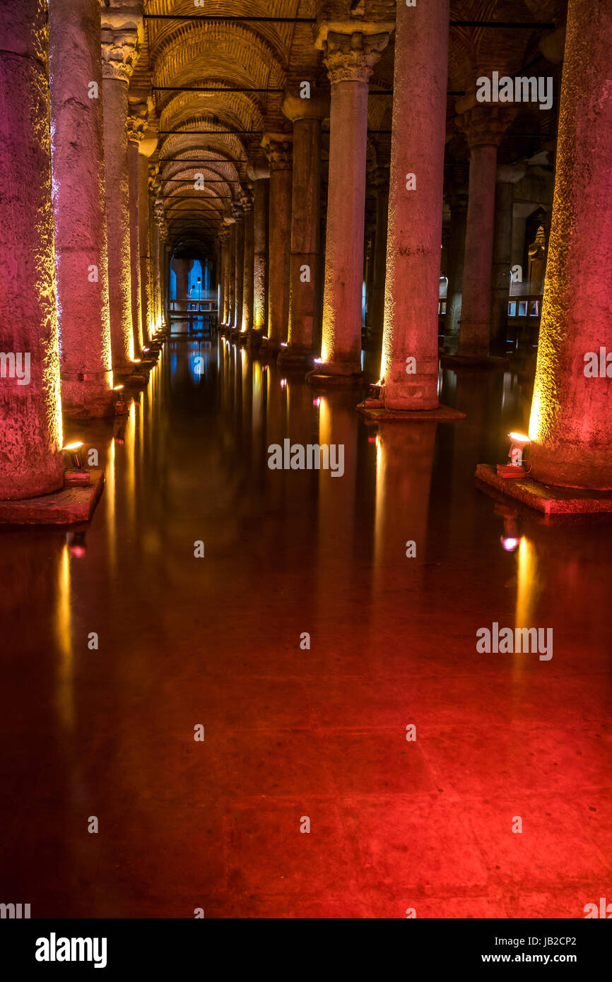The famous subterranean Basilica cistern in Istanbul Stock Photo - Alamy