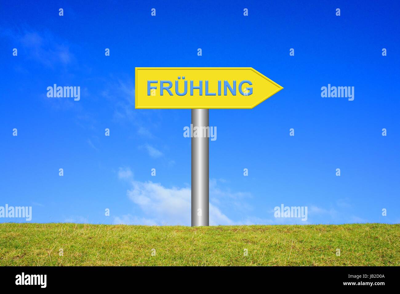 sign signpost: spring Stock Photo - Alamy
