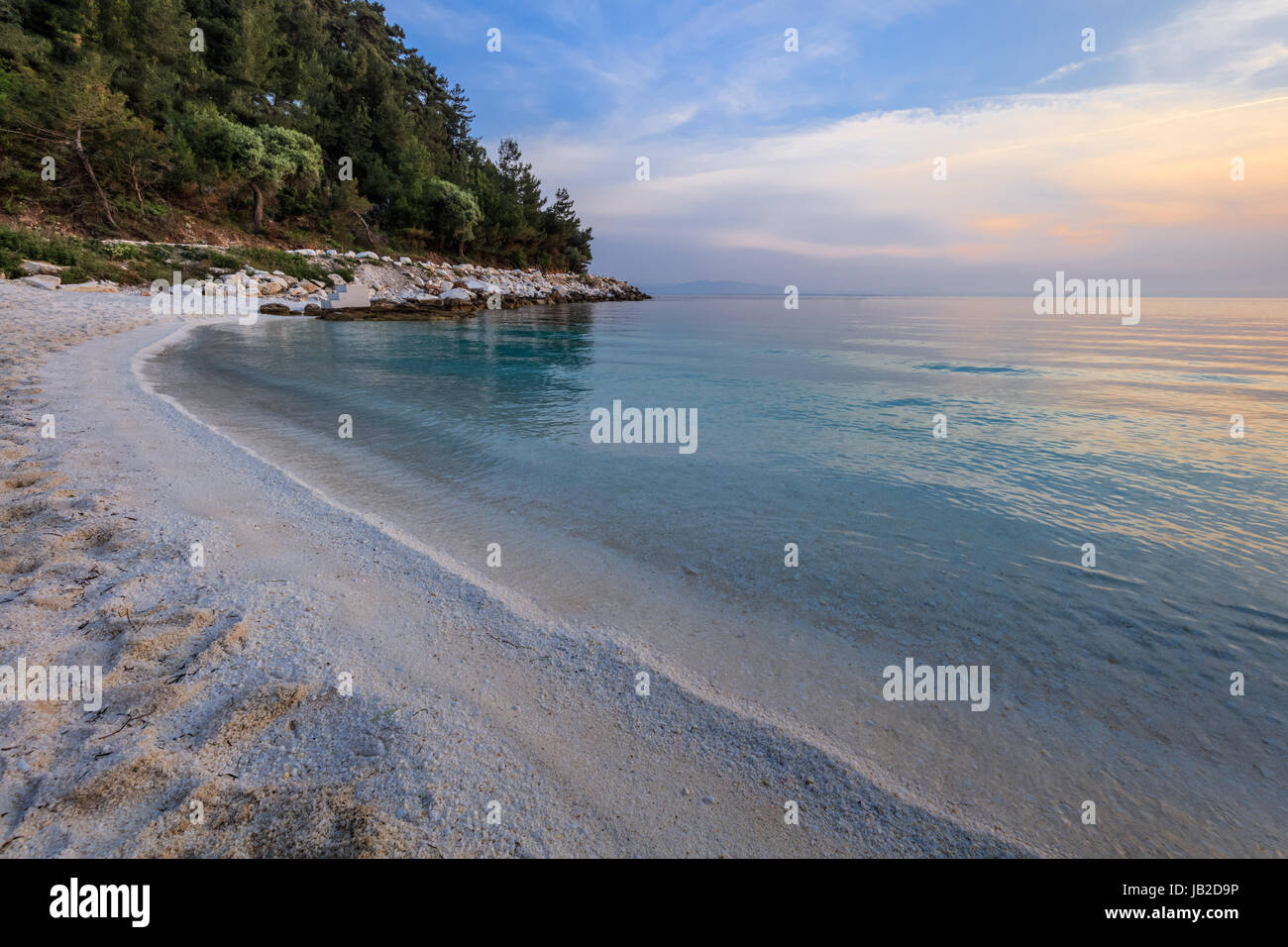 Porto Vathy Marble Beach in Thassos Islands, Greece Stock Photo - Alamy