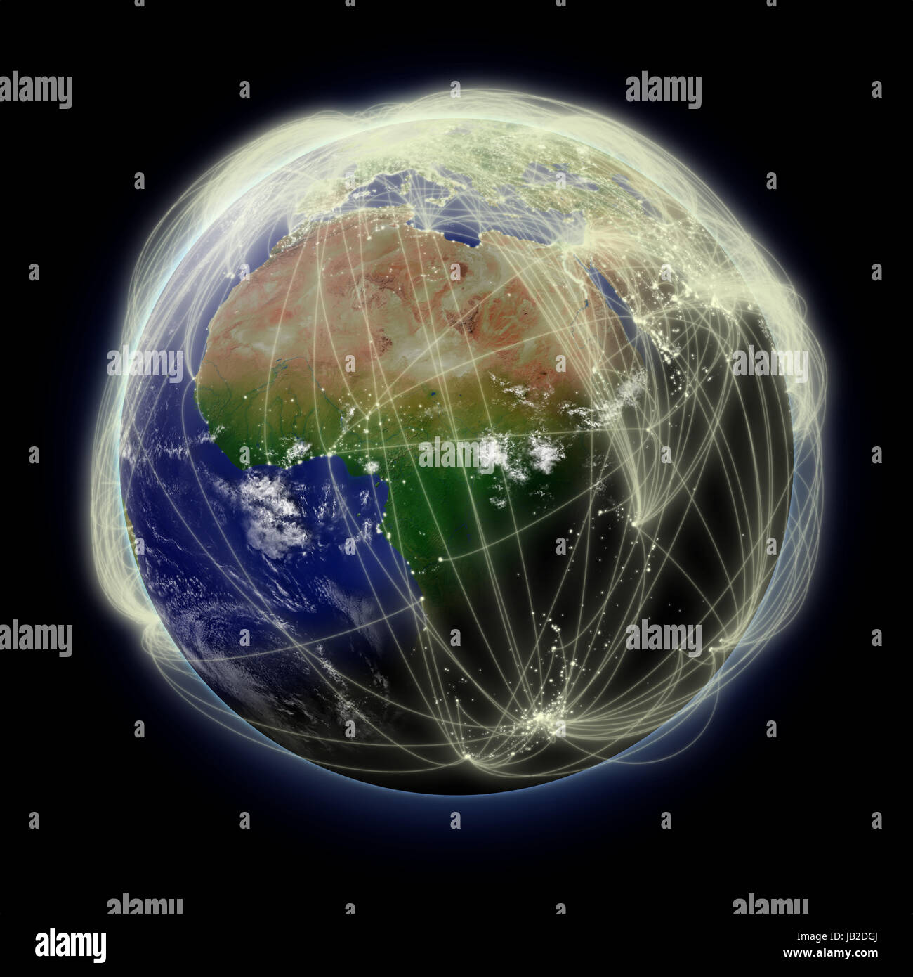 World map with flight paths globe hi-res stock photography and images ...