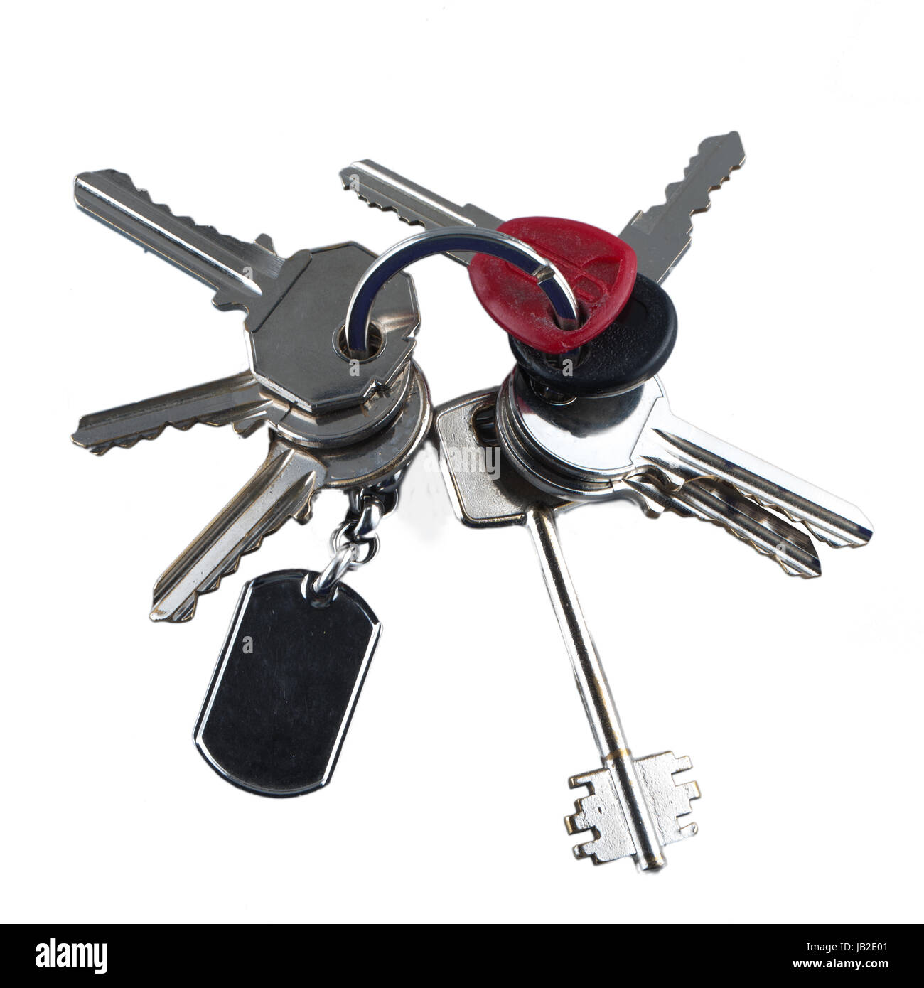 Bunch of keys, isolated over white background Stock Photo - Alamy
