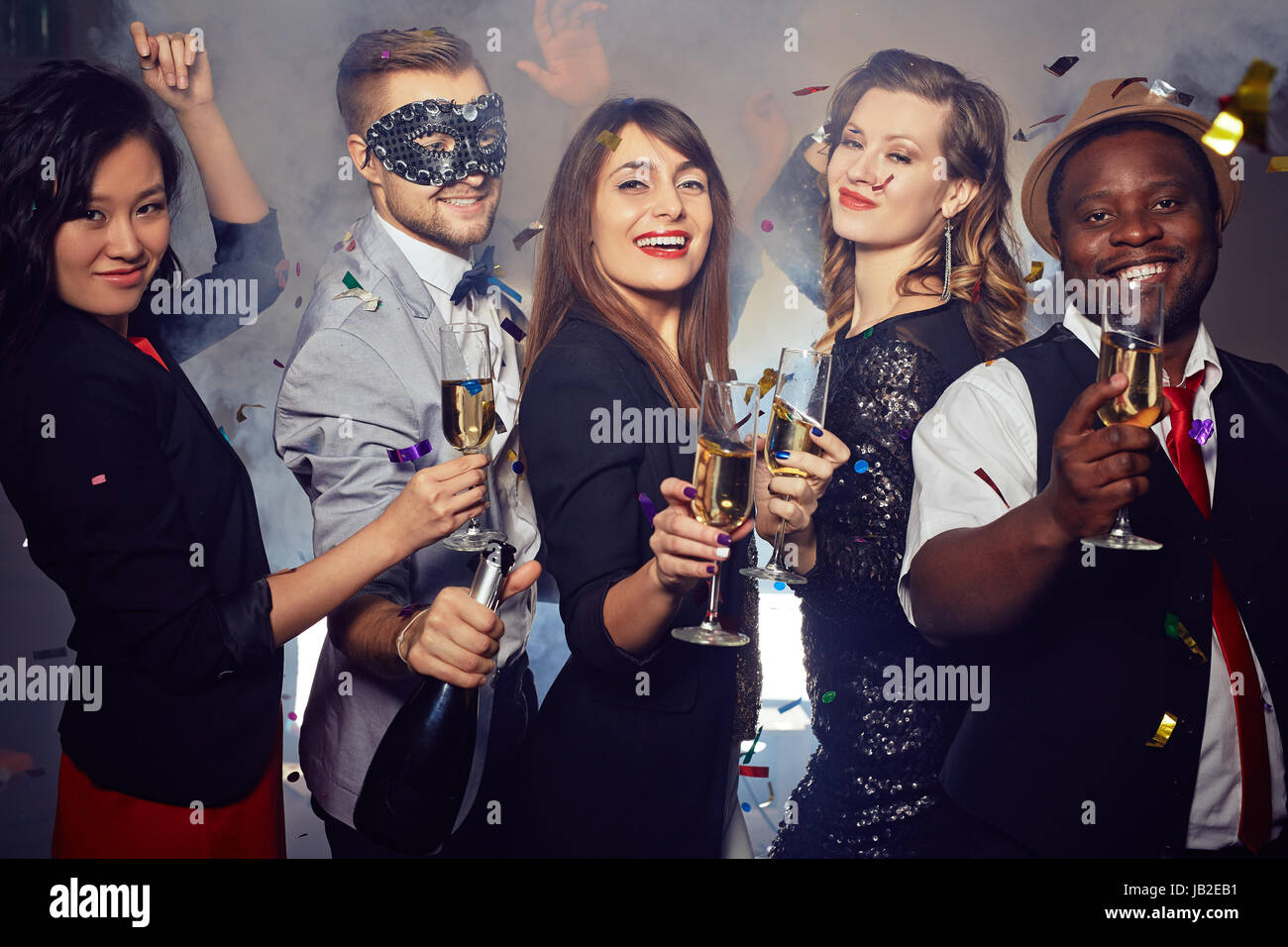 Enjoying Night with Friends Stock Photo - Alamy