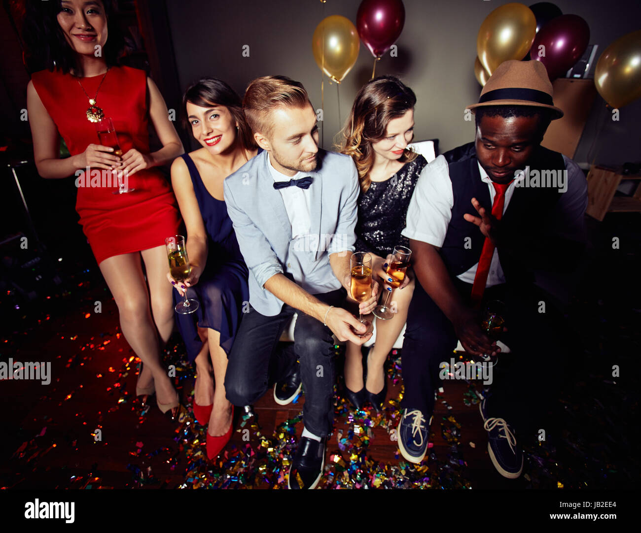 Partying at Night Club Stock Photo - Alamy