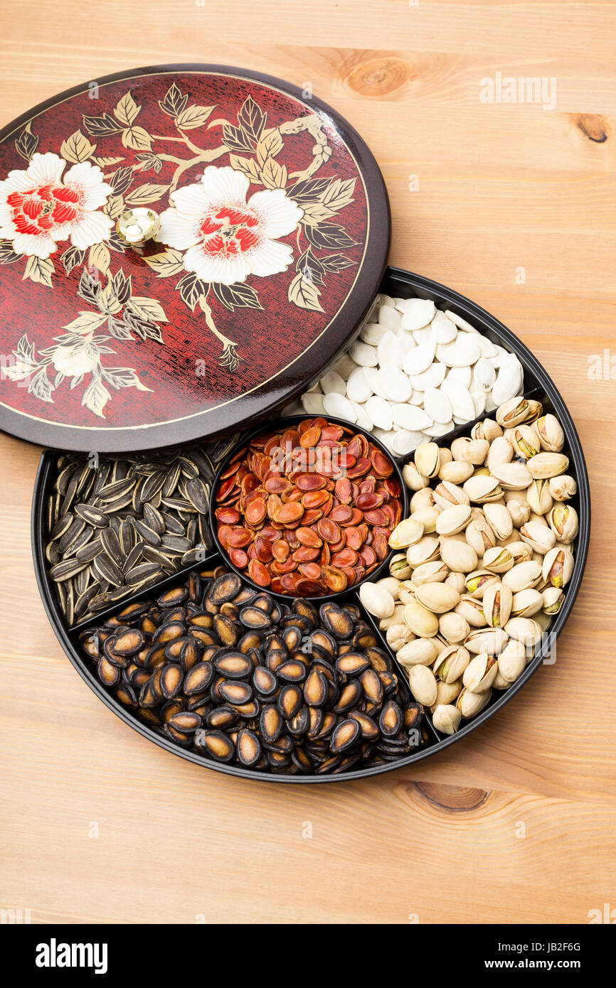 Lunar New Year snack tray Stock Photo - Alamy