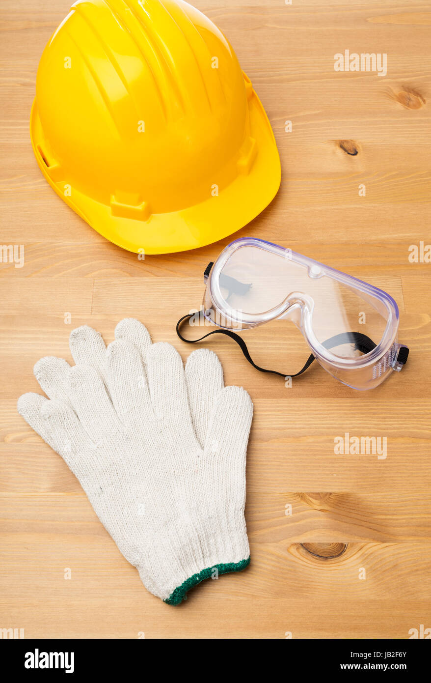 Standard construction safety equipment Stock Photo - Alamy