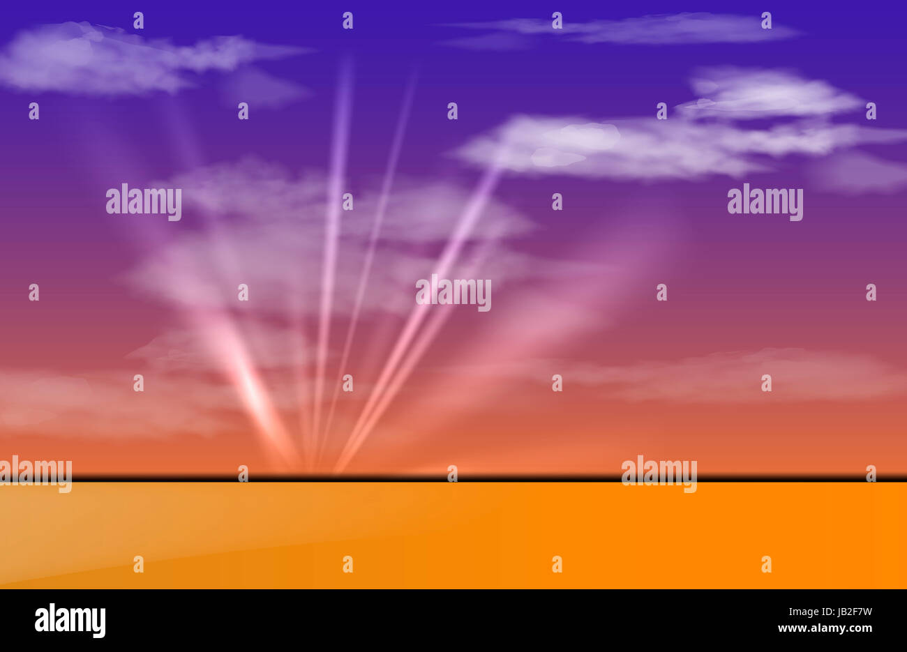 sunset sky infographic Stock Photo - Alamy