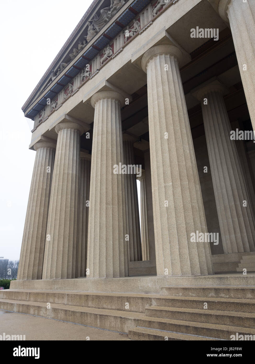 The Parthenon Temple reconstruction, from the Acropolis in Athens ...