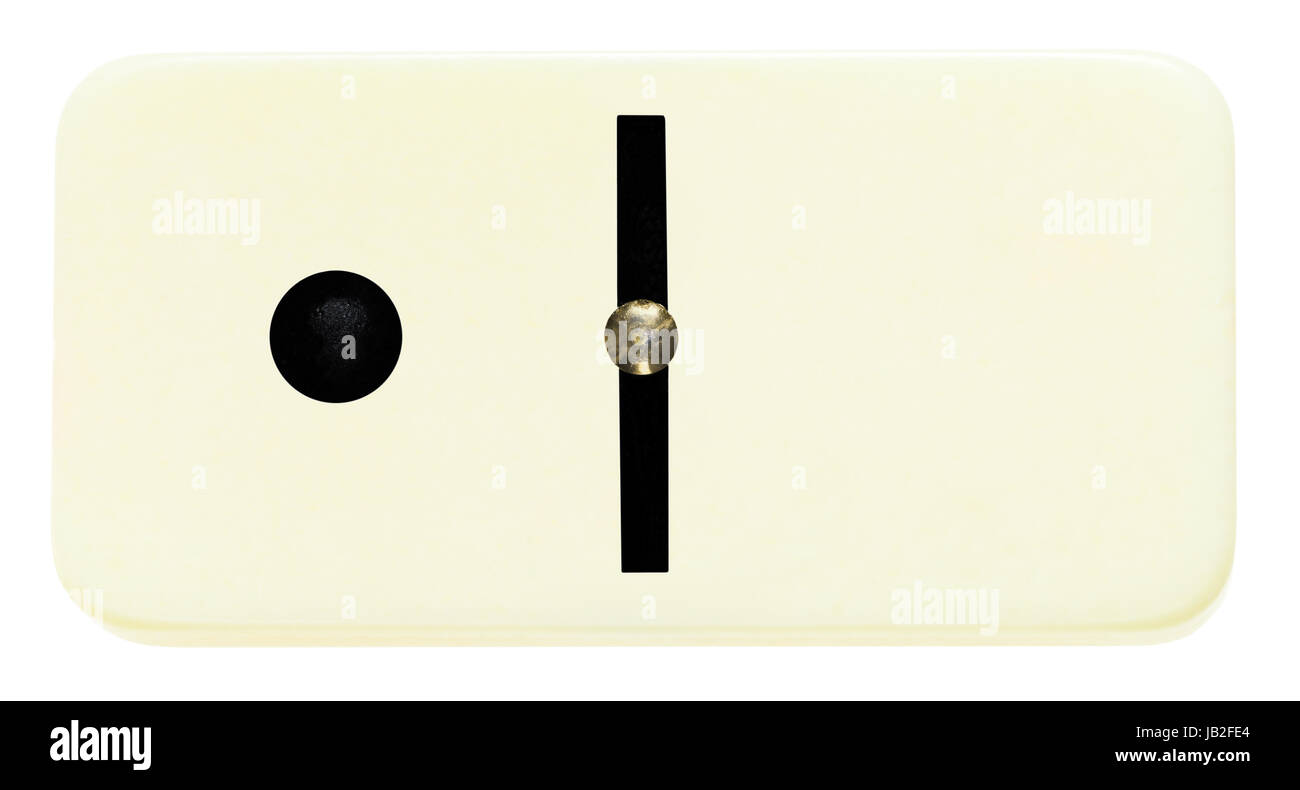 blank one domino tile on isolated on white background Stock Photo - Alamy