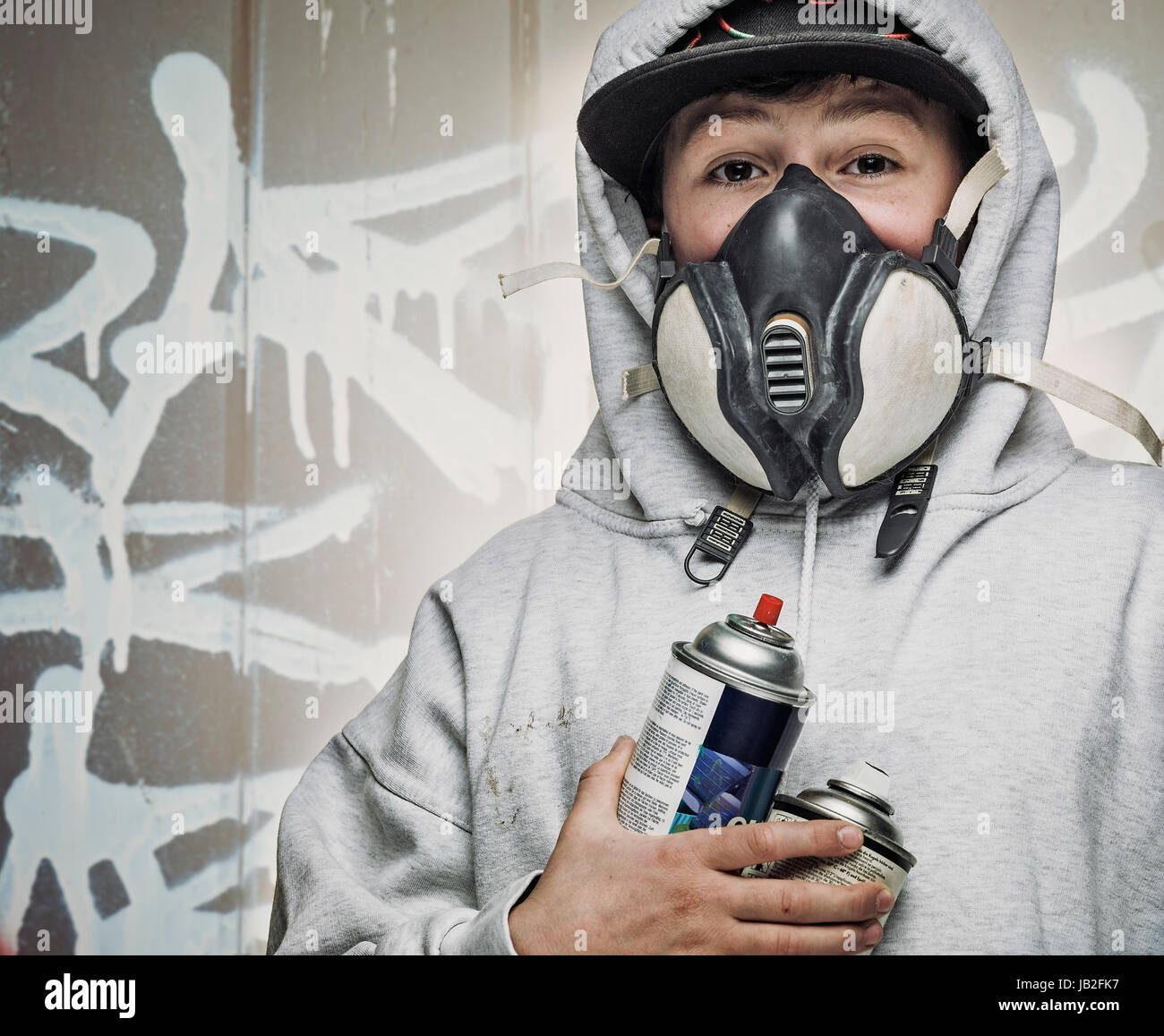 young boy graffiti artist Stock Photo - Alamy