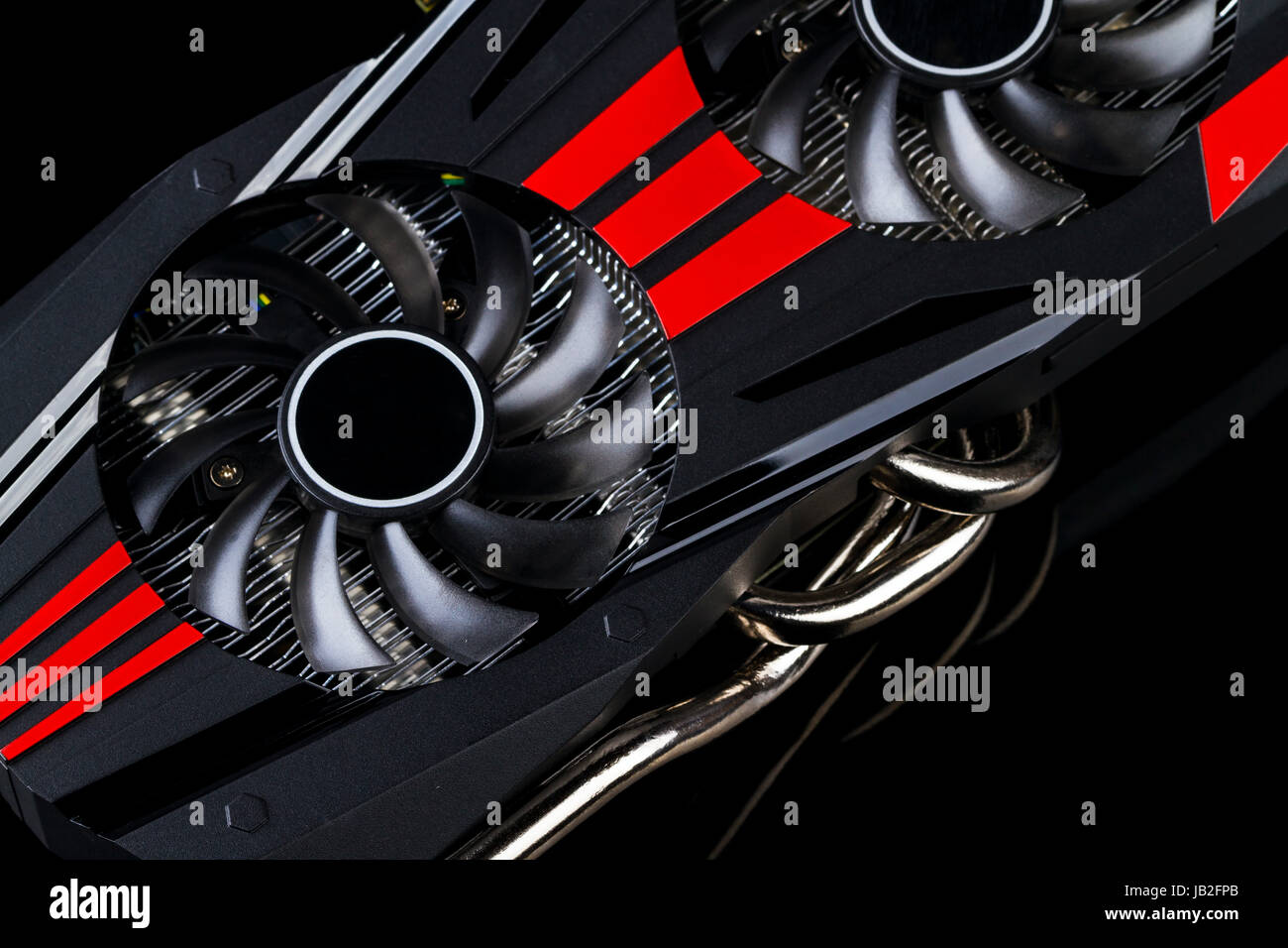 graphic card isolated on black background Stock Photo - Alamy