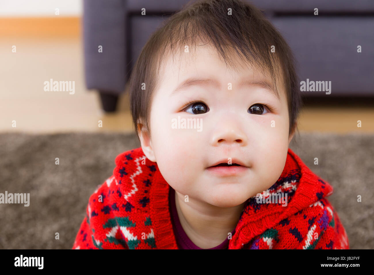 Little girl feel curiosity Stock Photo - Alamy