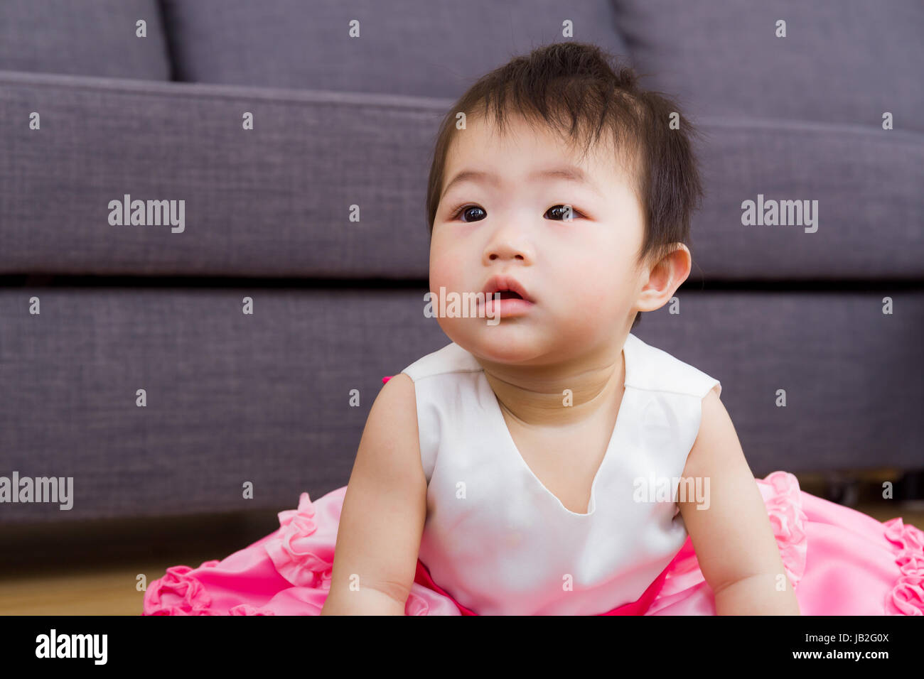 Little girl feel curiosity Stock Photo - Alamy