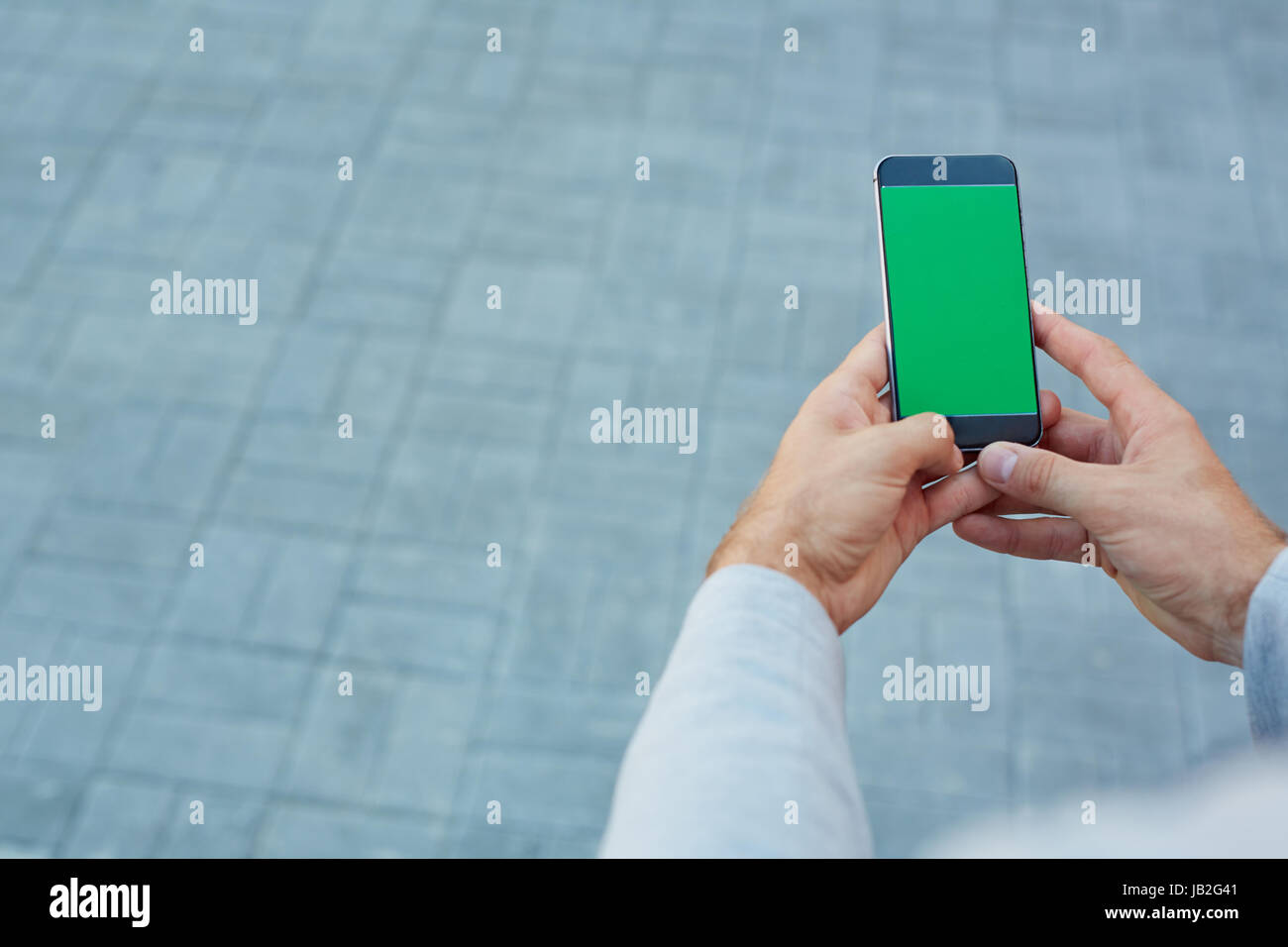 Male Hands Using Smartphone Stock Photo - Alamy