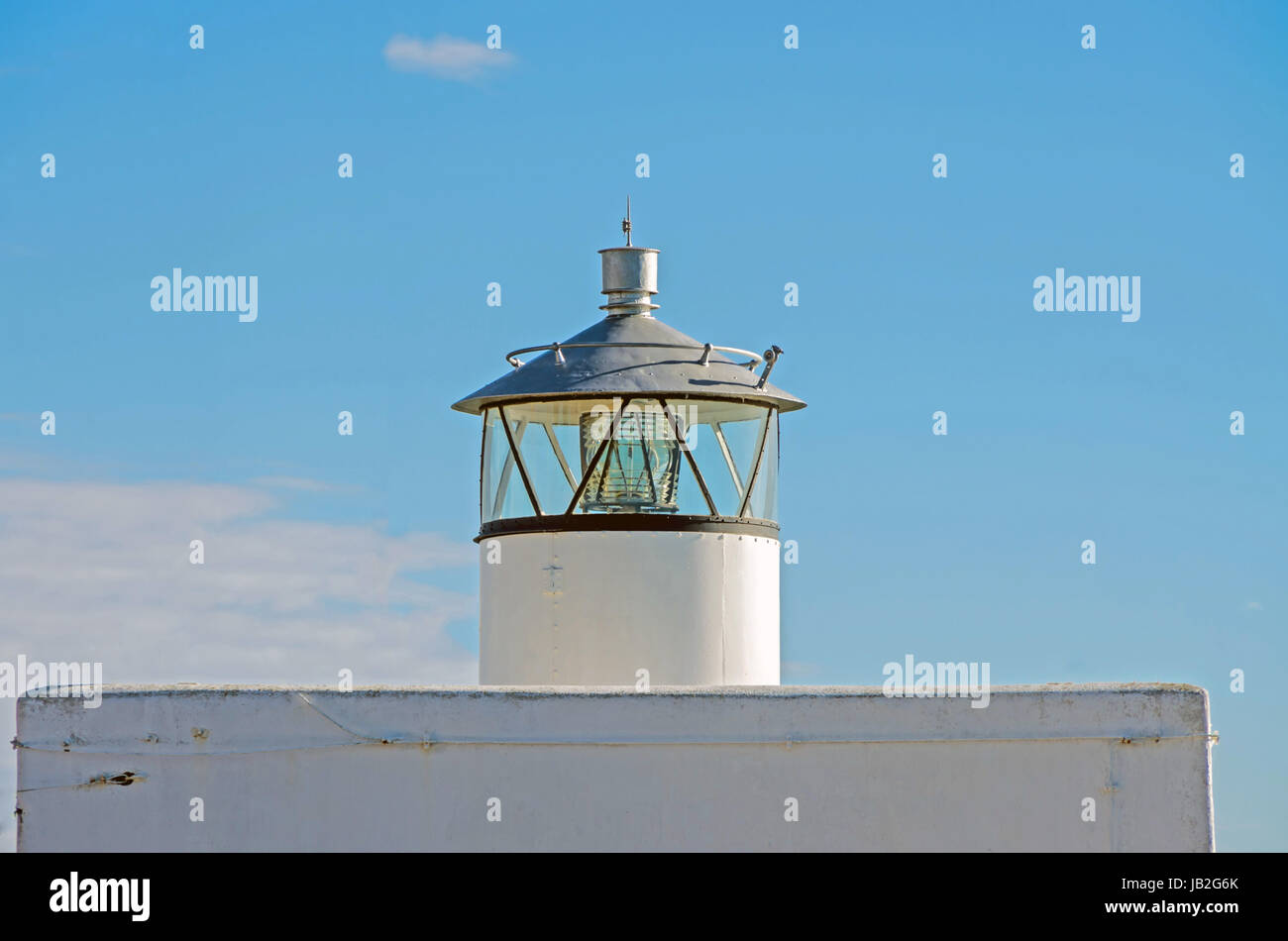 Small lighthouse placed in Talamone, in front of Tuscan Archipelago ...