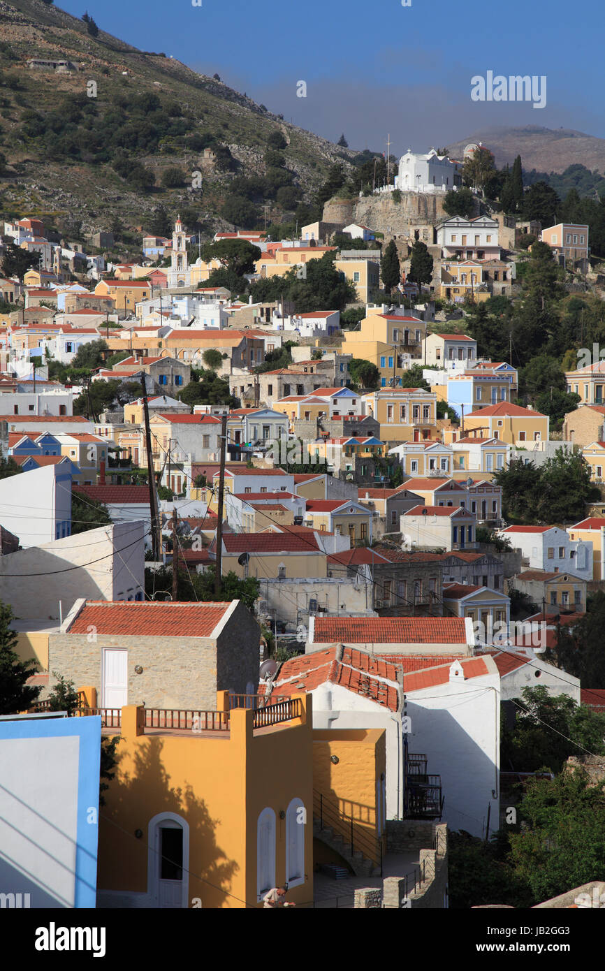 Greece, Dodecanese, Symi, Horio Stock Photo - Alamy