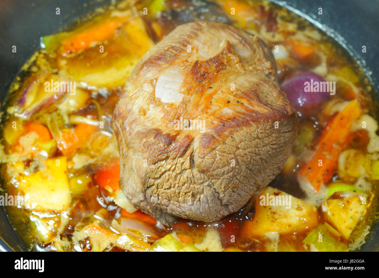 beef in the pan Stock Photo - Alamy