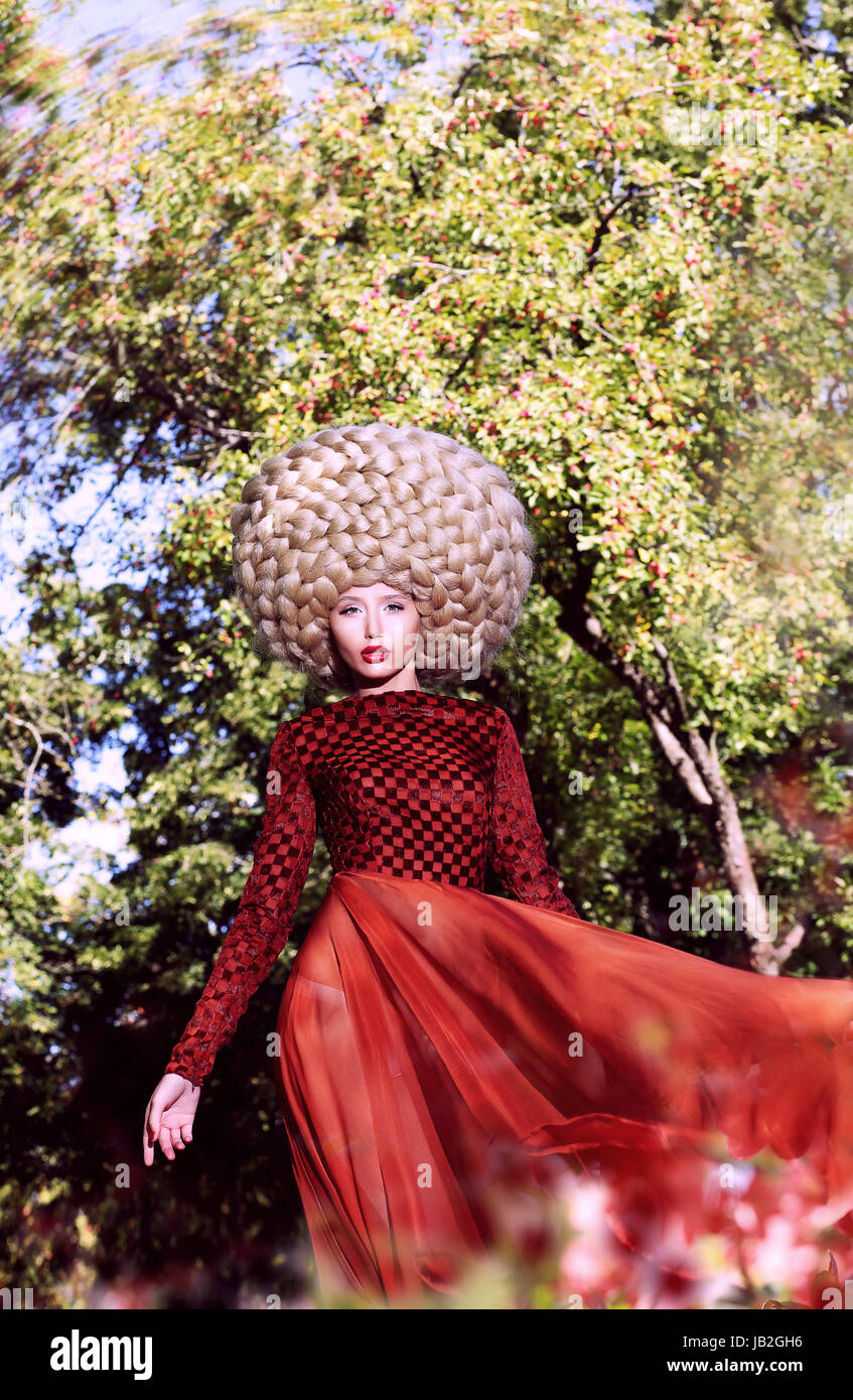 Queue Hairstyle High Resolution Stock Photography and Images - Alamy