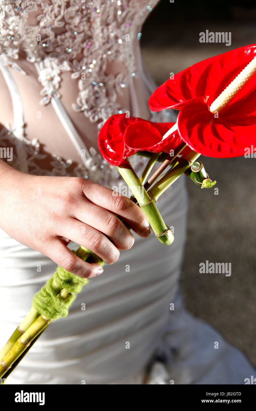 wedding bouquet anthurium Stock Photo - Alamy
