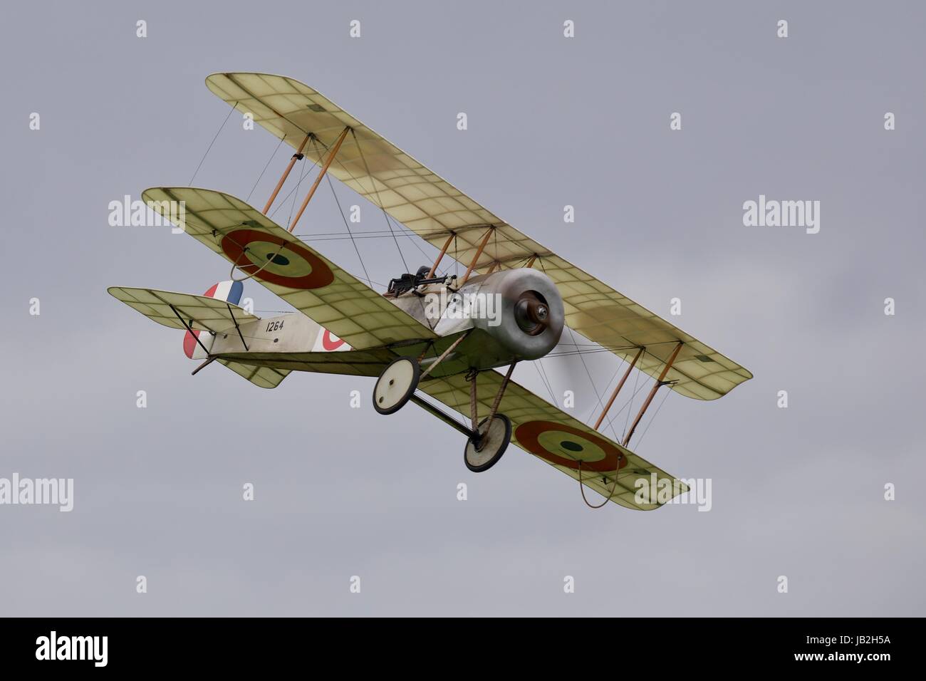Bristol Scout Type-C Flying at Shuttleworth Fly Navy Air Show Stock ...