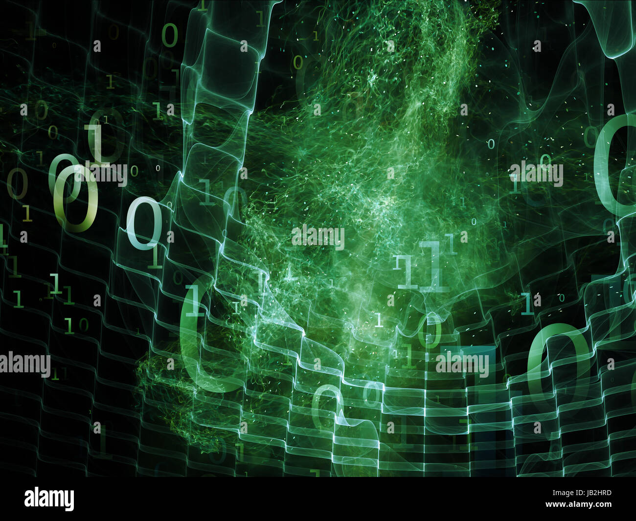 Number in Space series. Creative arrangement of numbers, fractal ...