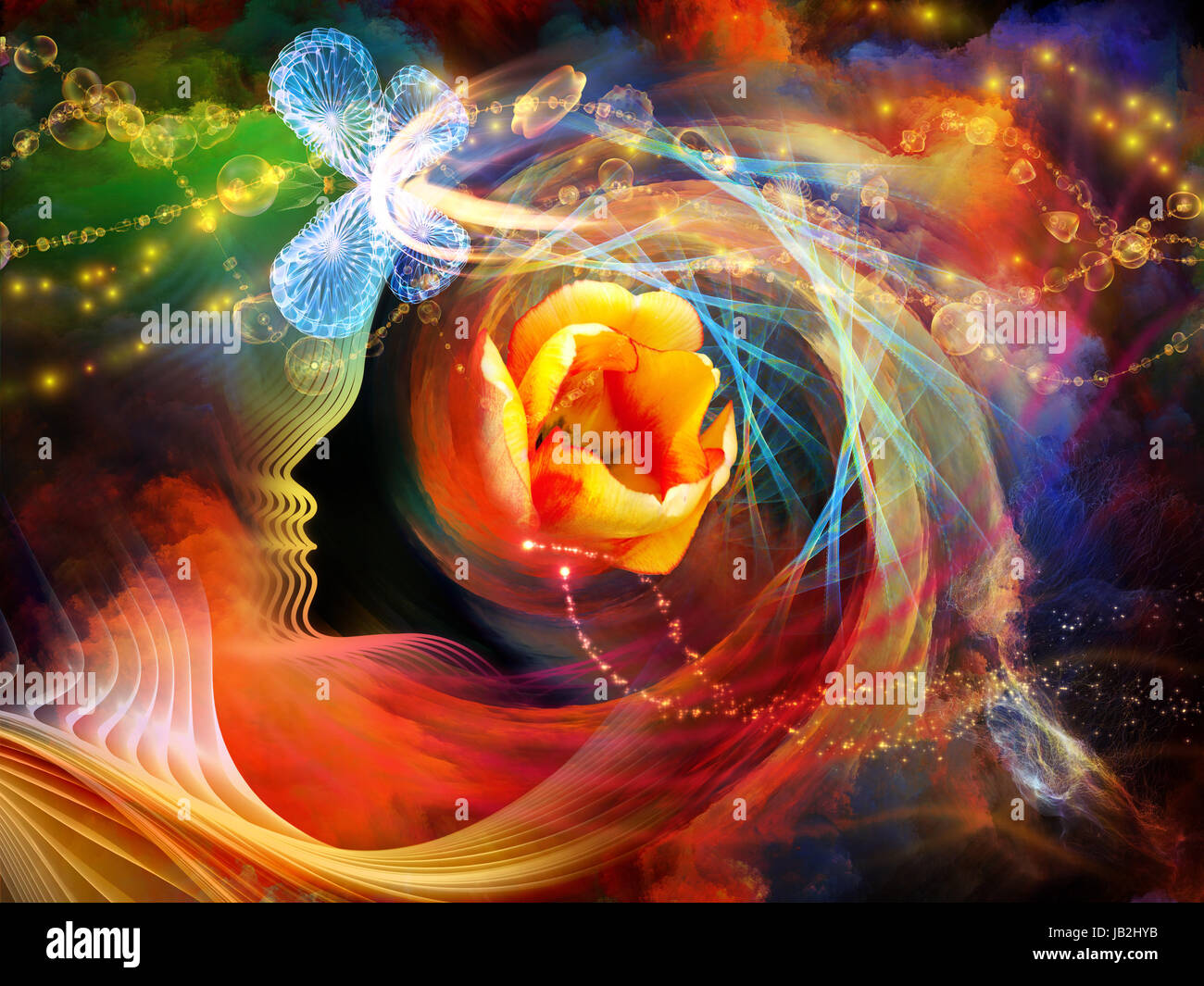 Geometry of the Soul series two. Background design of human profile and ...
