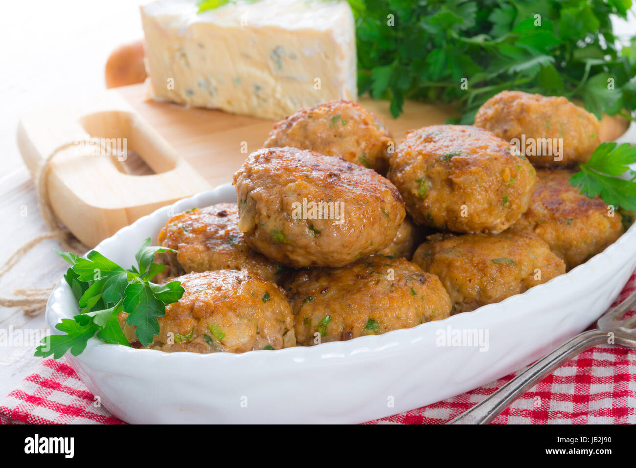 rissole with mould cheese and parsley Stock Photo - Alamy