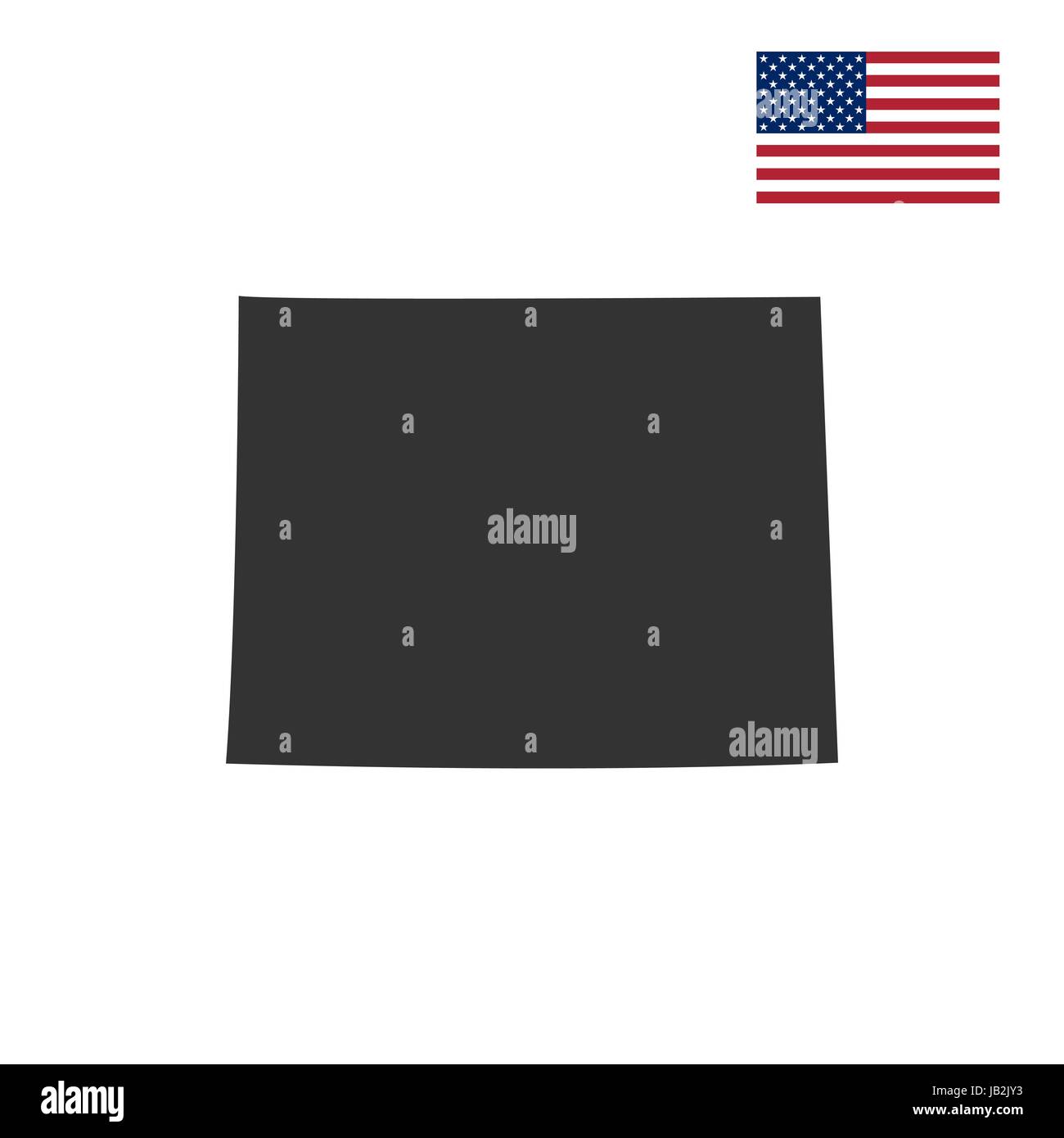 Wyoming state map us Stock Vector Images - Alamy
