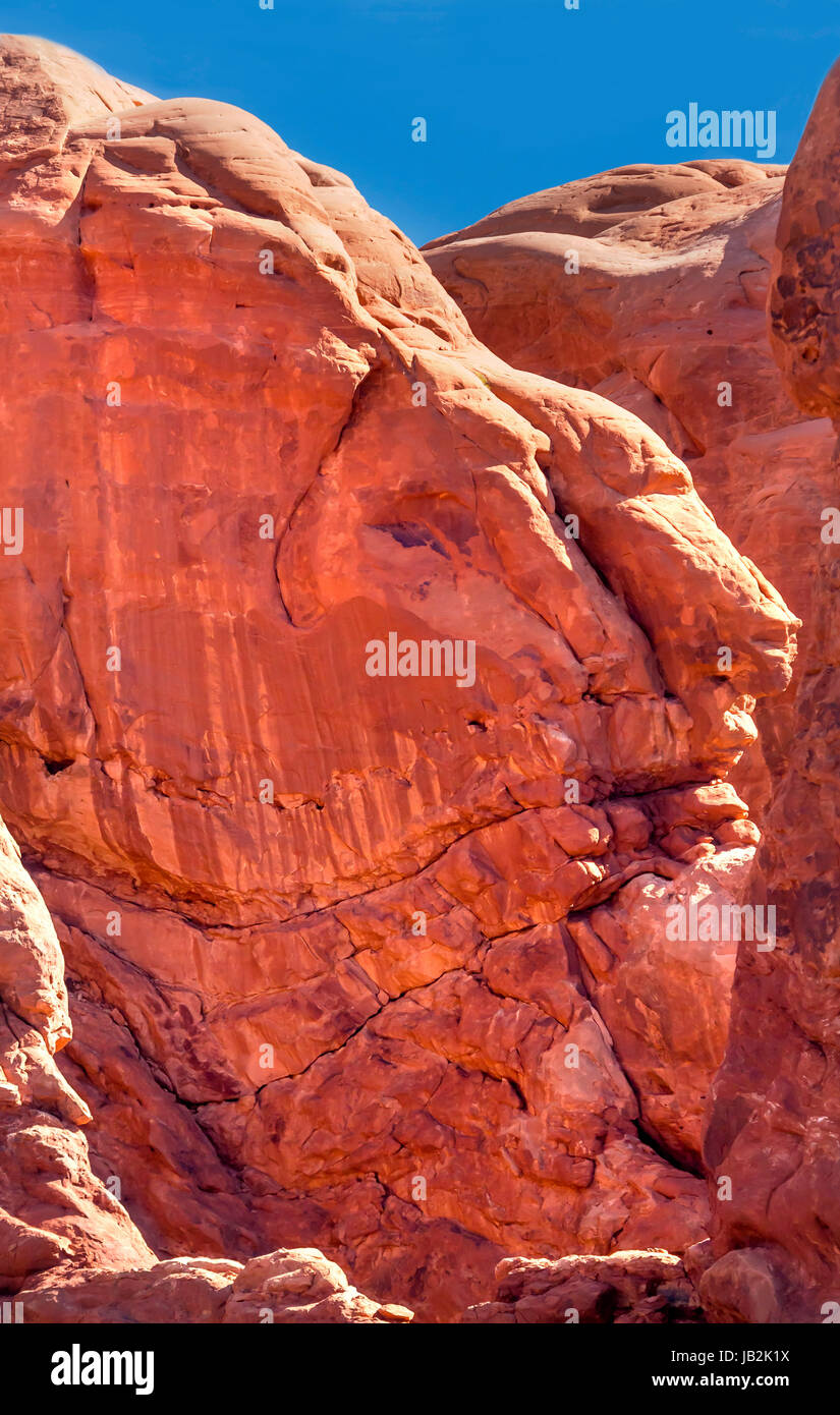 Orange Rock Canyon Man Patterns in the Rock Arches National Park Moab ...