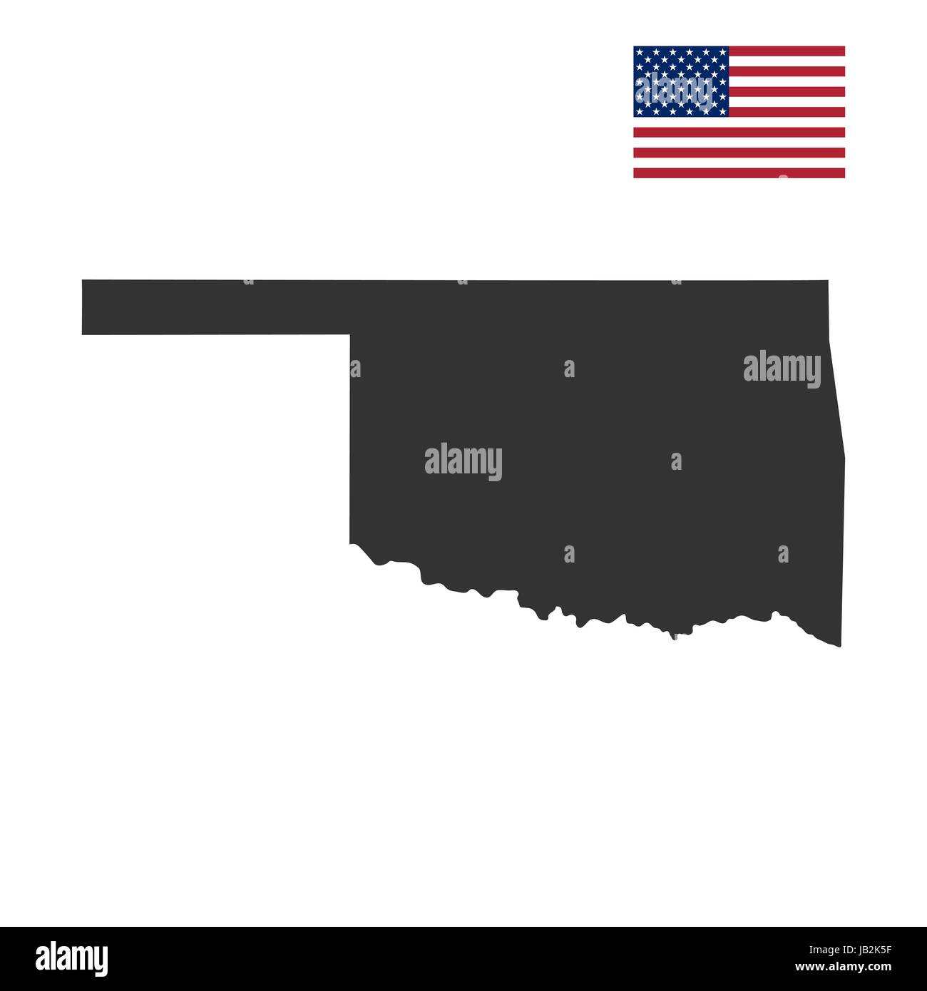 Us state oklahoma map hi-res stock photography and images - Alamy