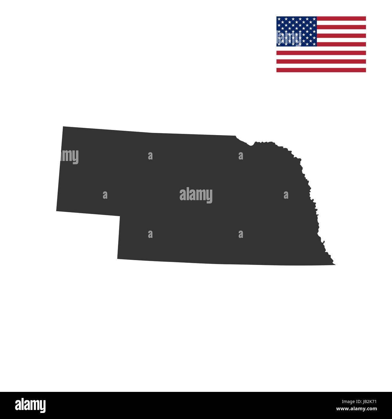 Nebraska state map us Cut Out Stock Images & Pictures - Alamy