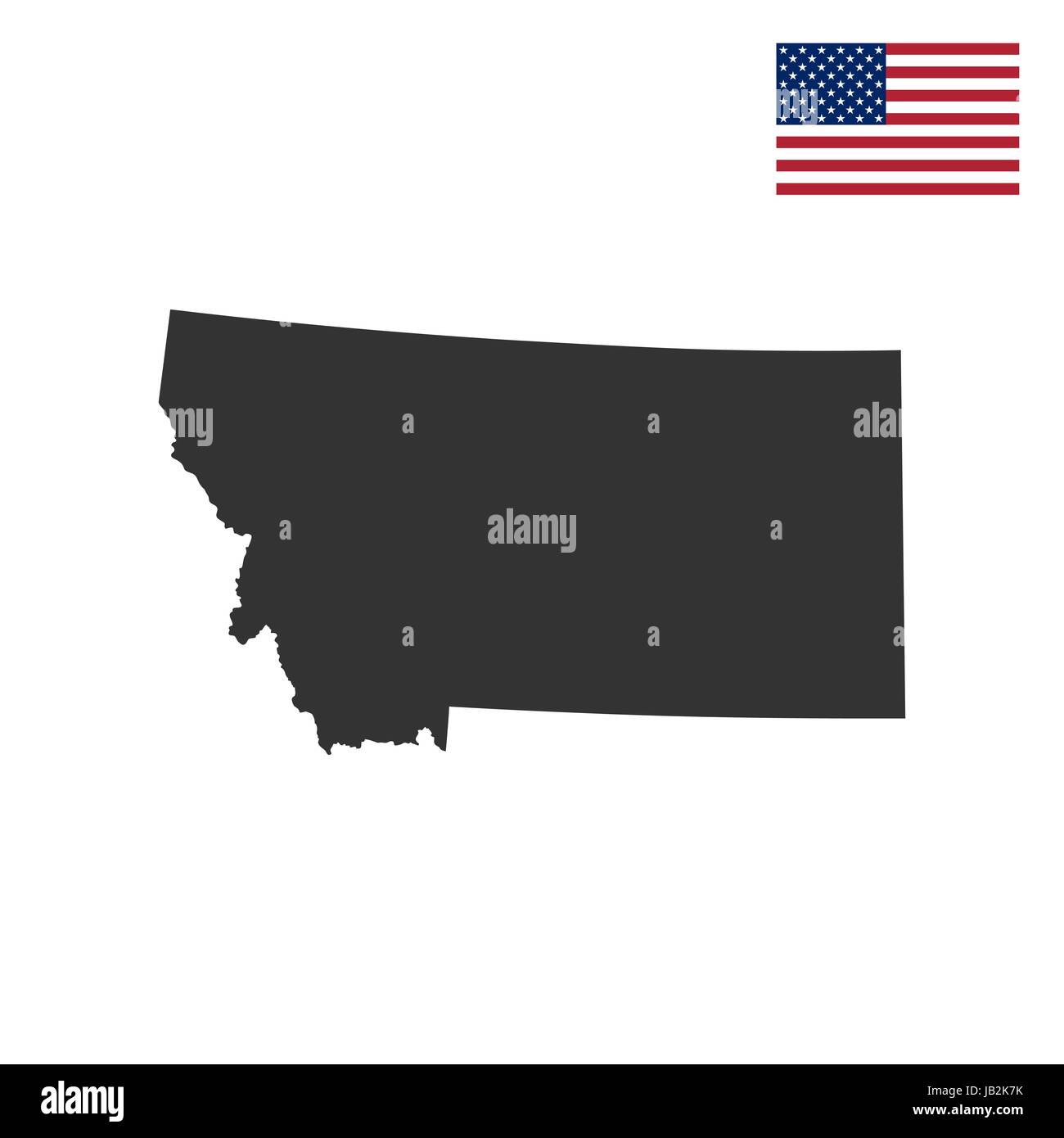 Montana map us state Stock Vector Images - Alamy